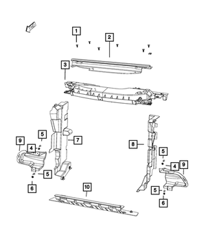 2019-2023 Jeep Cherokee Air Inlet Baffle 68265878AA | AutoNationParts.com
