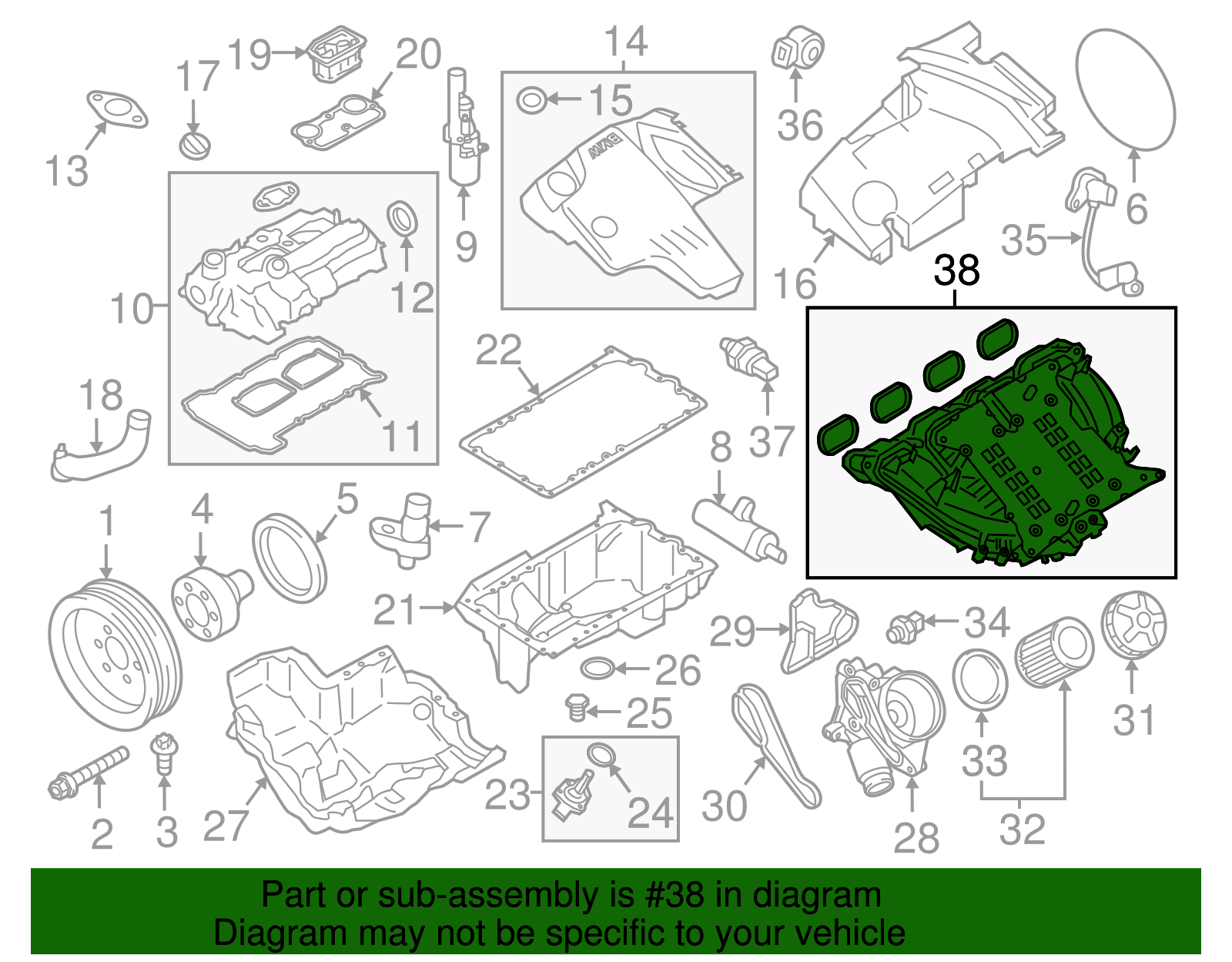 2012-2018 BMW | Intake Manifold | 11617588126 | BMW OEM Parts Store