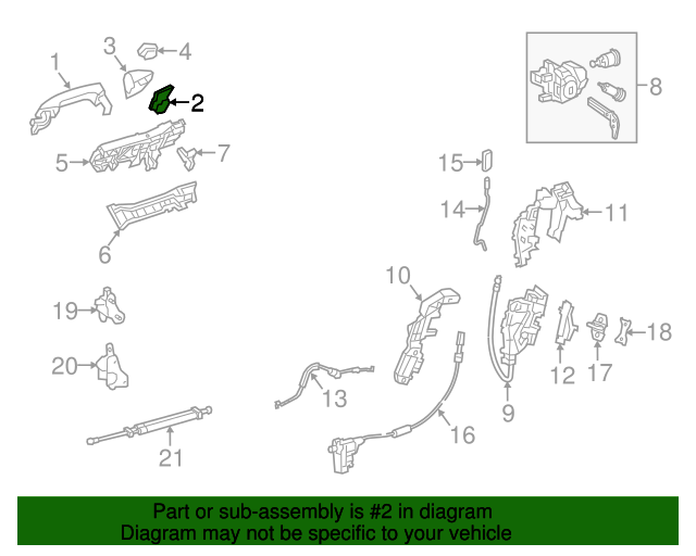 099-760-26-00 - Exterior Door Handle Cover 2014-2023 Mercedes-Benz ...