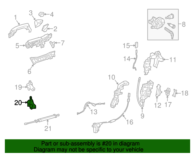 222-720-51-01 - Door Hinge 2014-2020 Mercedes-Benz | AutoNationParts.com