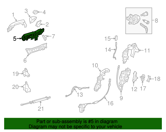 099-760-27-01 - Handle Base 2014-2019 Mercedes-Benz | Mercedes-Benz USA ...