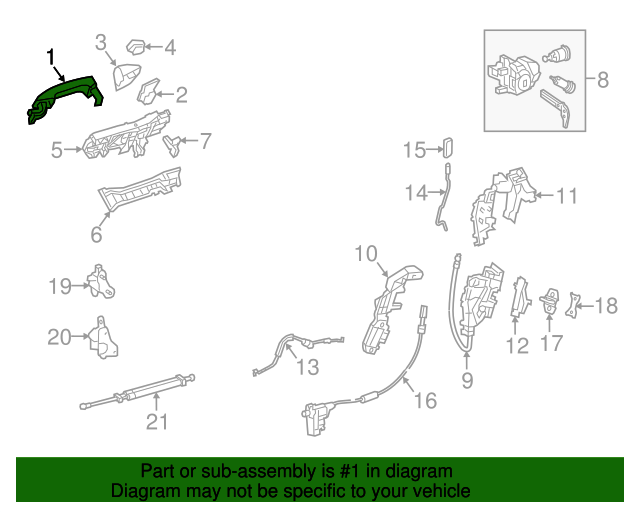 099-760-56-01-9149 - Handle Outside - 2015-2019 Mercedes-Benz ...