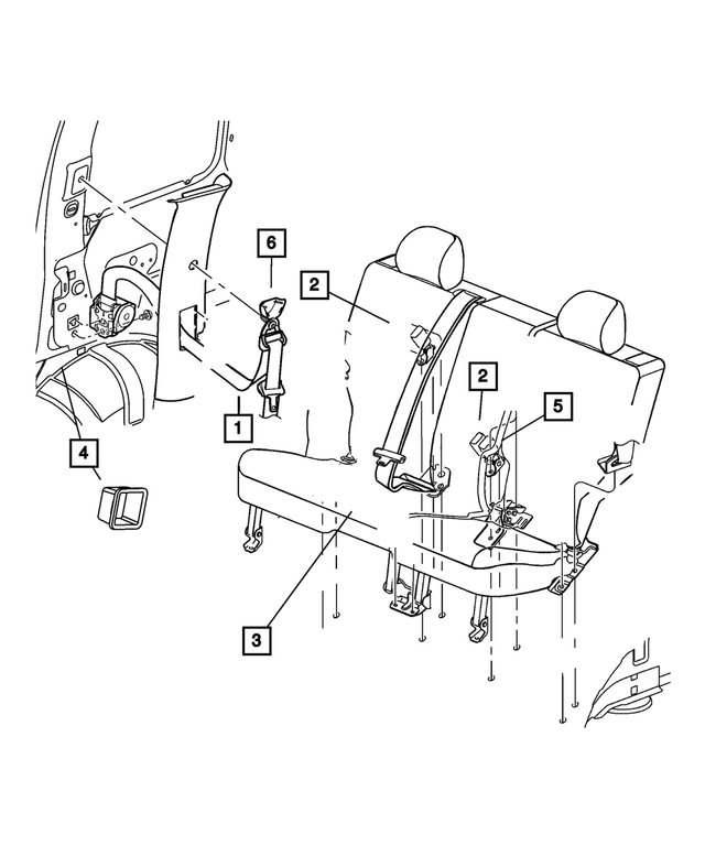 2008-2012 Mopar Buckle Half Seat Belt 5KJ741K7AB | Mopar OEM Parts Outlet