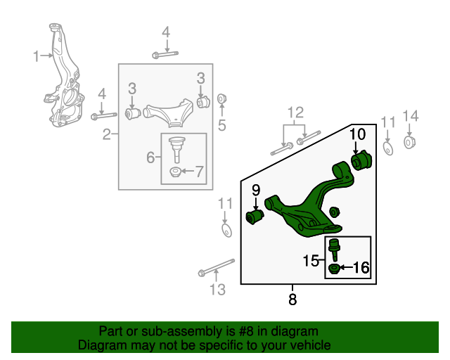 2010-2016 Land Rover LR4 Lower Control Arm LR073367 | LandRoverParamusParts