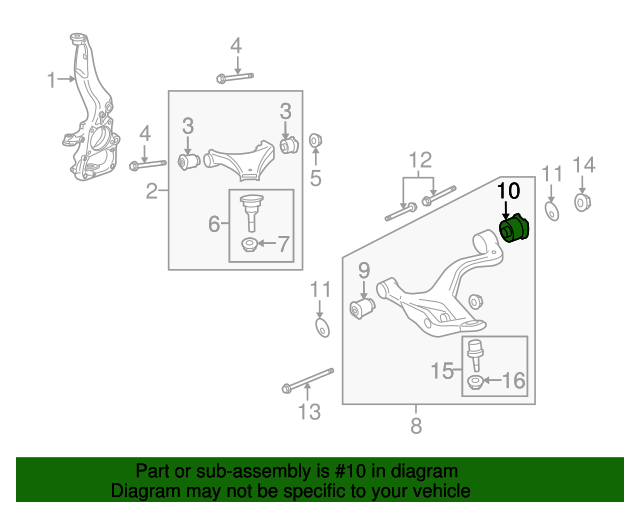 Genuine OEM Lower Control Arm Rear Bushing Part# LR073366 Fits 2005 ...