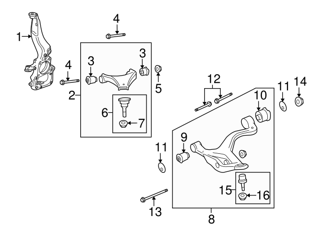 Genuine OEM Lower Control Arm Part# LR073369 Fits 2010-2016 Land Rover ...