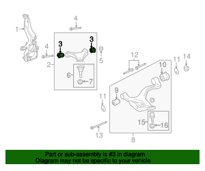 Genuine OEM Upper Control Arm Bushing Part# LR056964 Fits 2005-2016 ...