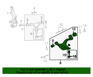 Genuine OEM Lower Control Arm Part# LR073369 Fits 2010-2016 Land Rover ...