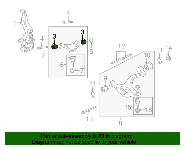 Genuine OEM Upper Control Arm Bushing Part# LR056964 Fits 2005-2016 ...