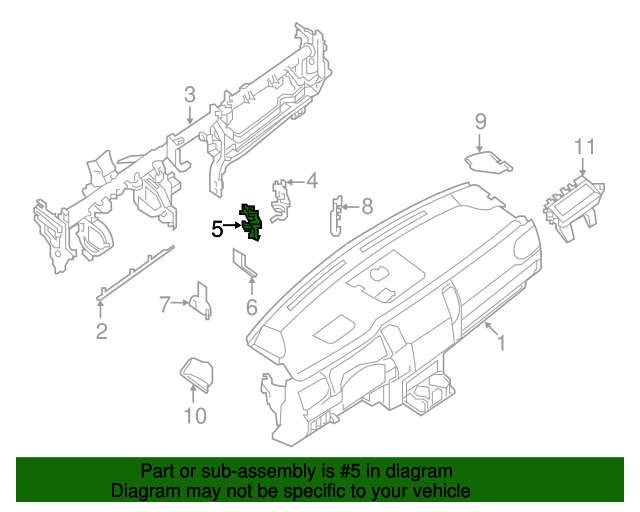 2020-2023 Nissan Reinforced Beam Center Bracket 28039-9FV0A | Nissan ...