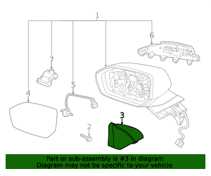 87660-S8000 - Door Mirror Trim Ring 2020-2024 Hyundai Palisade ...