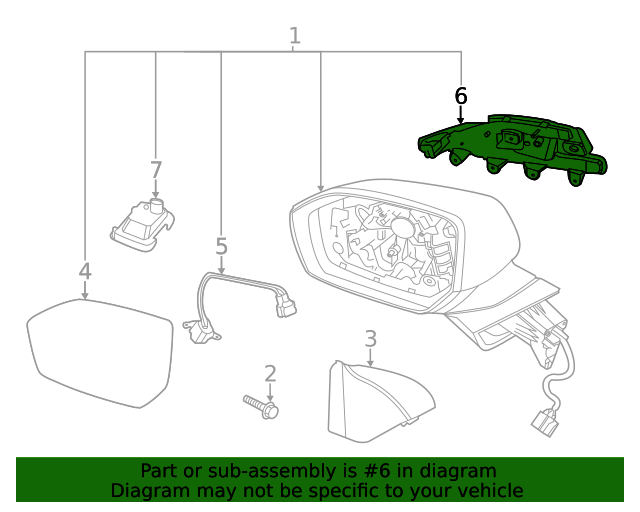 Genuine Mirror Cover for 2020-2024 Hyundai Palisade | Part# 87614-S8000 ...