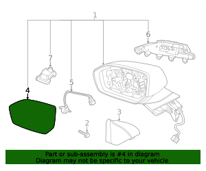 Hyundai - 87611-S8090 - Mirror Glass - 2020-2022 Hyundai Palisade | OEM ...