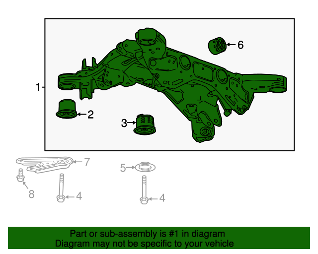 2017-2020 Buick Rear Suspension Cradle 84528989 | GMPartsDirect.com