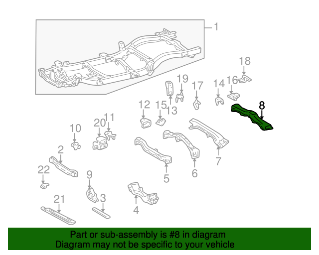 51209-04010 - Rear Cross-Member 1995-2004 Toyota Tacoma | Ourisman ...