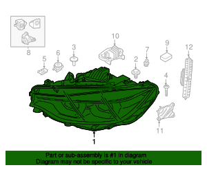 63-11-7-478-156 - Headlight with LED technology, right 2018-2020 BMW ...