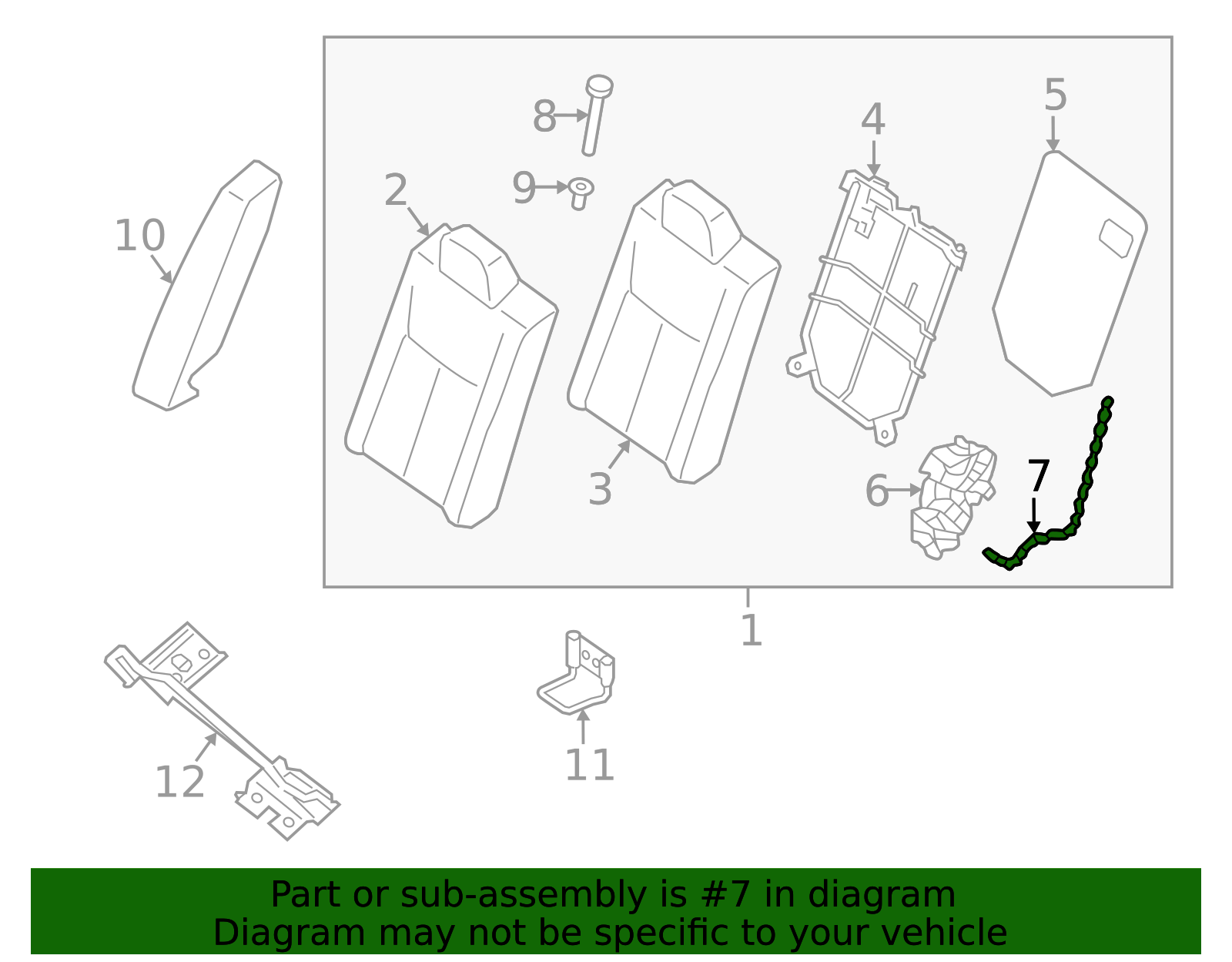 88699-6LB0A - Folding Seat Release Cable 2020-2025 Nissan Sentra ...