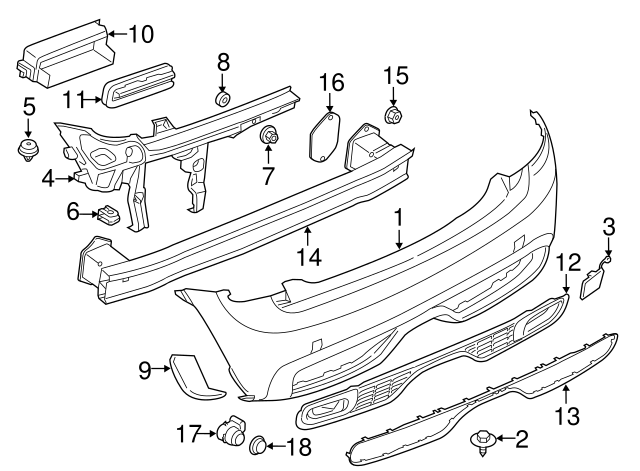 51-12-7-380-036 - Bumper Cover - 2015-2021 Mini Cooper | BMWPartsHub