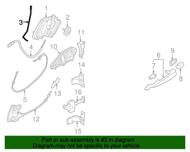 51227324237 - 2015-2019 BMW X6 Lock Rod (51-22-7-324-237) | BMW of ...