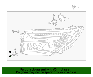 2021-2023 Honda Headlamp Assembly Screw 33103-TG7-A01 | Honda Factory Parts