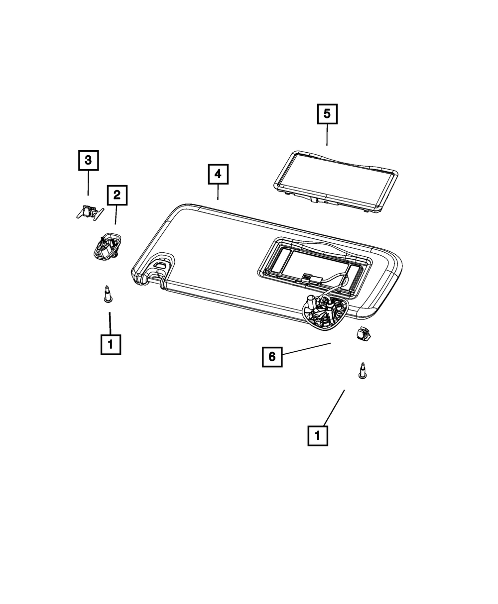 7HD73HL1AA - Visor, Left 2019-2021 Ram 1500 | Mopar Wholesale Parts