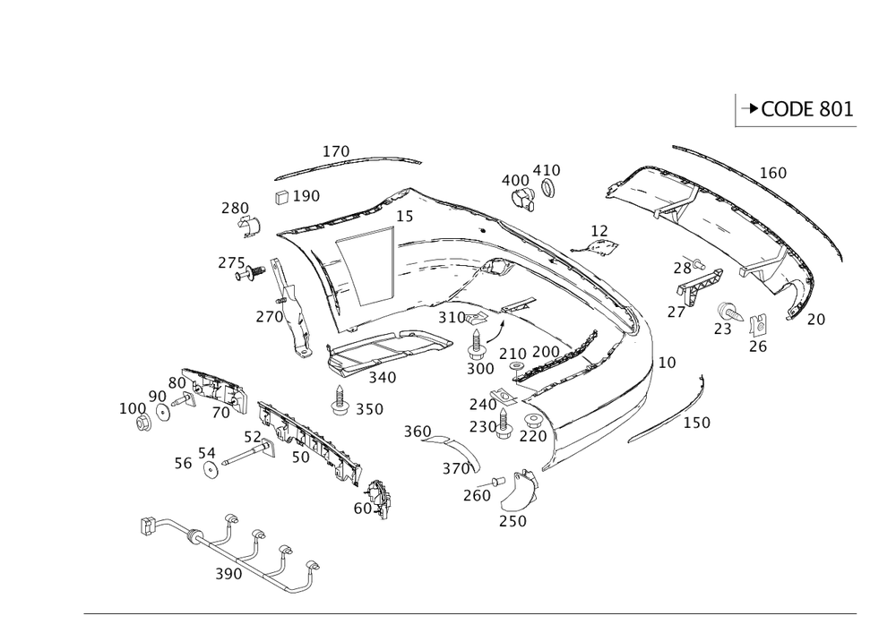 204-885-13-21 - Trim Strip 2008-2014 Mercedes-Benz | Mercedes-Benz USA ...