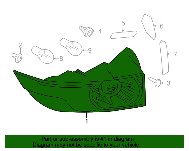 Genuine OEM Tail Lamp Part# LR116195 Fits 2016-2019 Land Rover Range ...