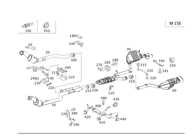 216-490-18-21 - Exhaust Line 2008-2010 Mercedes-Benz CL63 AMG ...