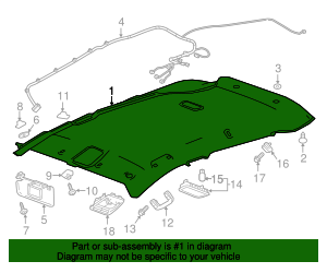 2017-2019 Chevrolet Bolt EV Headliner 42672984 | GMPartsDirect.com