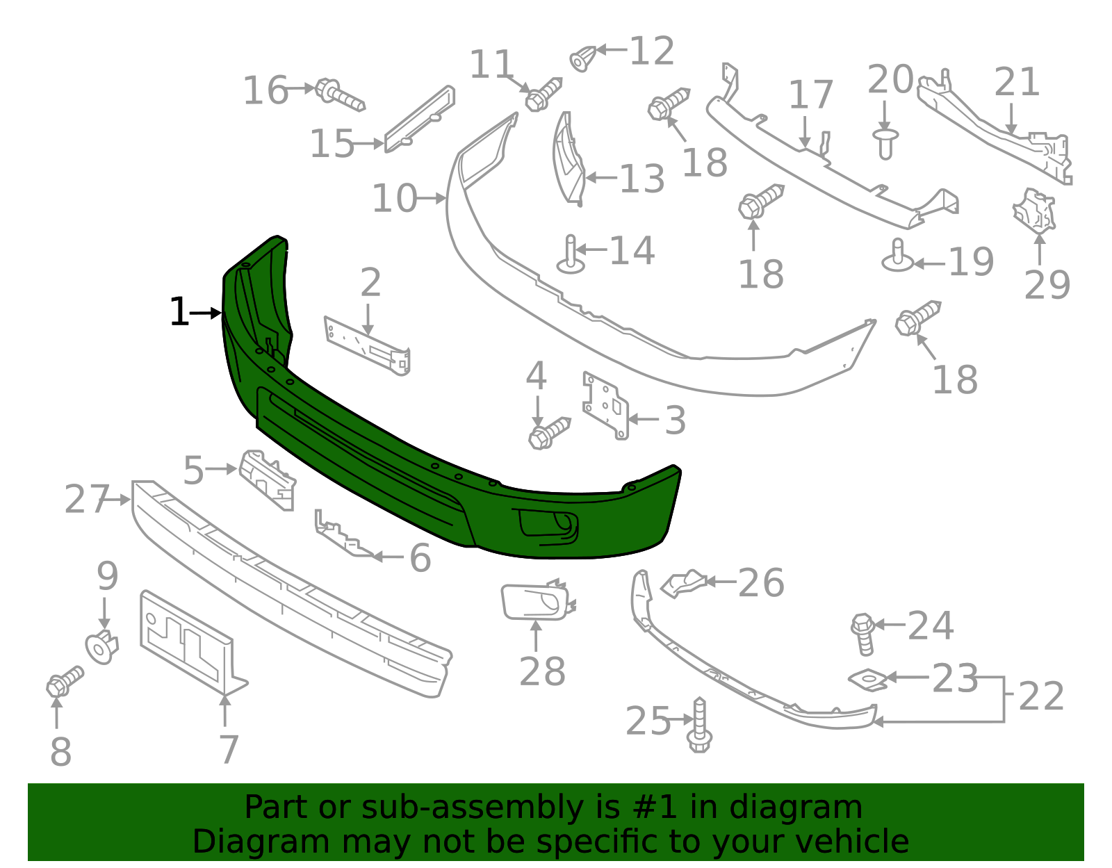 2016-2019 Nissan TITAN XD Bumper 62022-EZ85A | My Nissan Part