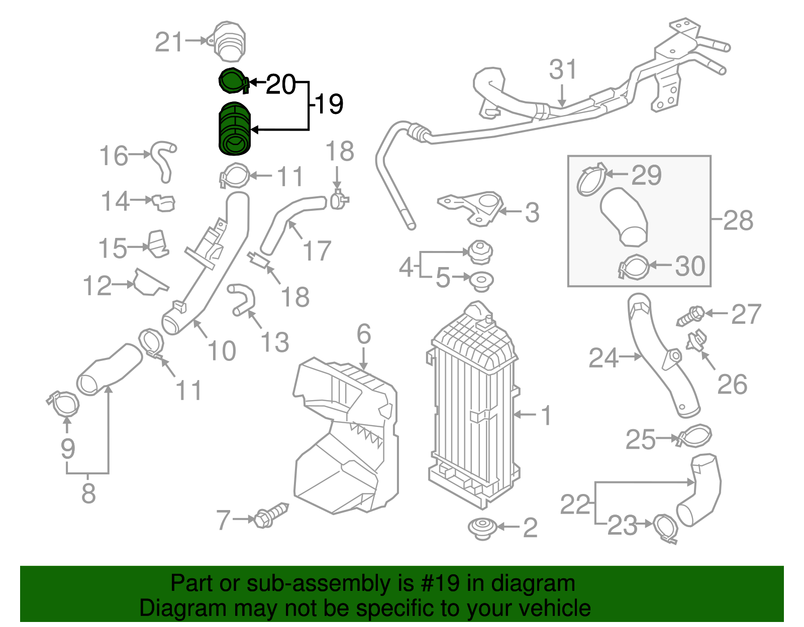 28281-2GTA0 - Inter-Cooler Hose 2016-2020 Kia Optima | Kia.Parts Store