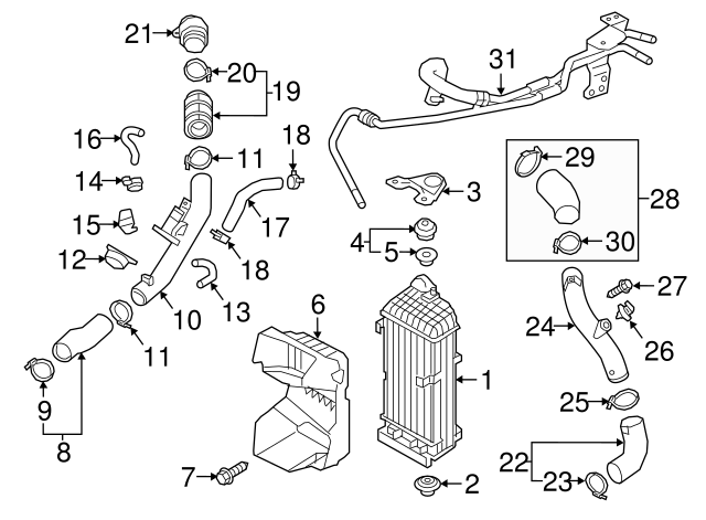 2016-2020 Kia Optima Inter-Cooler Hose 28283-2GTA0 | TascaParts.com