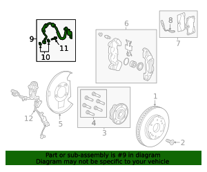 2021-2024 GM Front Passenger Side Brake Hose 84956405 GM ...