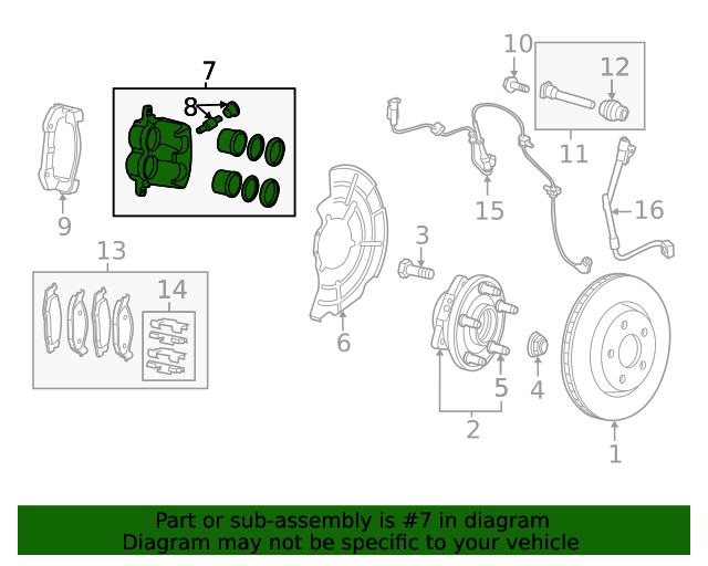 2022-2023 Jeep Disc Brake Caliper 68531134aa | TascaParts.com