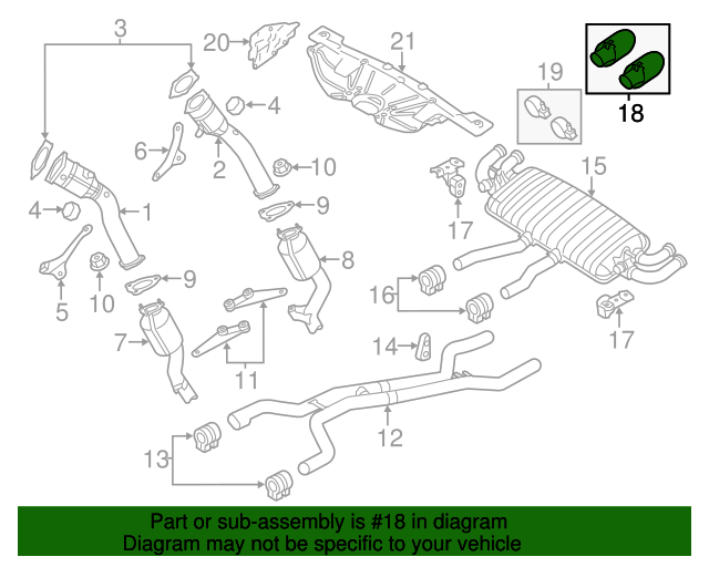 2010-2014 Porsche Cayenne Exhaust Tail Pipe Tip 958-111-252-20 ...
