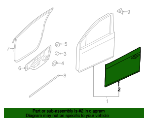 2013-2019 Nissan Sentra Outer Panel - Passenger Side (RH) H0152-3SGMA ...