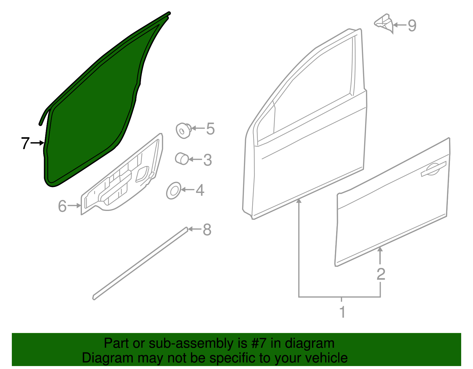 2013-2019 Nissan Sentra Door Weather-Strip 80831-4AF2A | Nissan Parts Plus