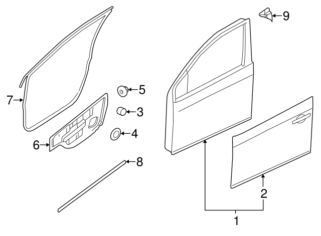 2012-2023 Nissan Door Shell Bumper 80872-3AA0A | Nissan Parts Store
