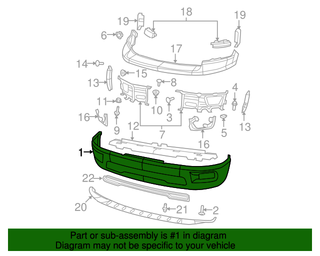 2010-2012 Mopar Bumper 68206066AA | TascaParts.com