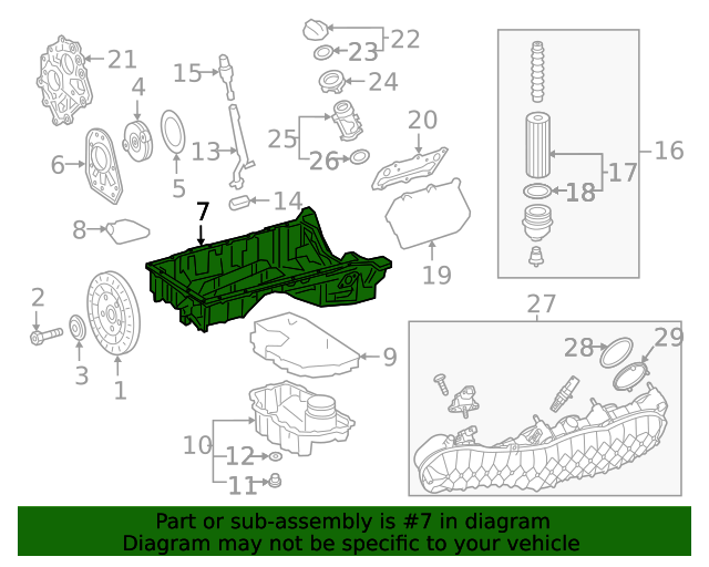 177-010-42-00 - Engine Oil Pan 2019-2024 Mercedes-Benz ...