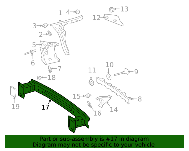177-610-31-01-64 - Rear Cross Member 2019-2021 Mercedes-Benz | Mercedes ...