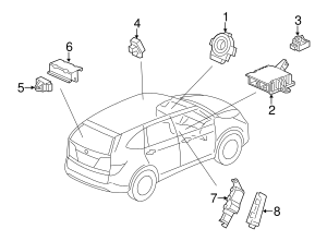 77971-T0A-000 - Cover, Safing Sensor - 2012-2016 Honda CR-V | Genuine ...