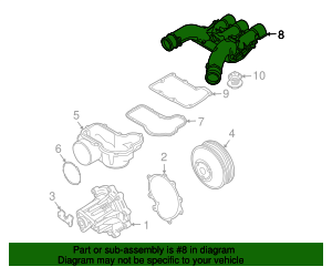 2003-2006 Porsche Cayenne Thermostat Cover 948-106-130-06 | OEM Parts ...