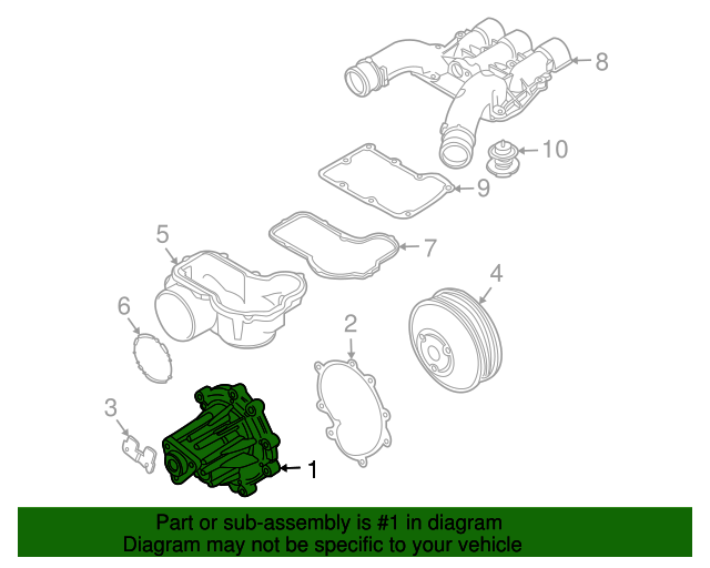 2003-2006 Porsche Cayenne Water Pump Assembly 948-106-011-04 | OEM ...