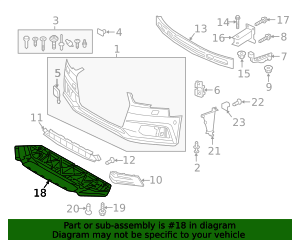 8W0-807-611-A - Bumper Splash Shield 2017-2019 Audi | AutoNationParts.com
