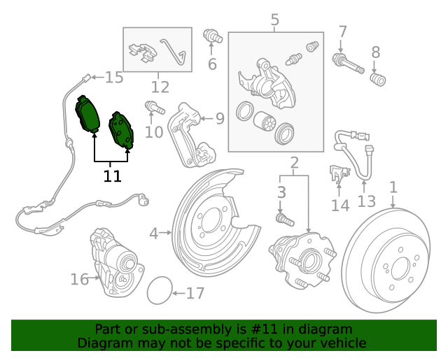 04466-12162 - Brake Pads Rear - 2019-2023 Toyota Corolla | OEM Genuine ...