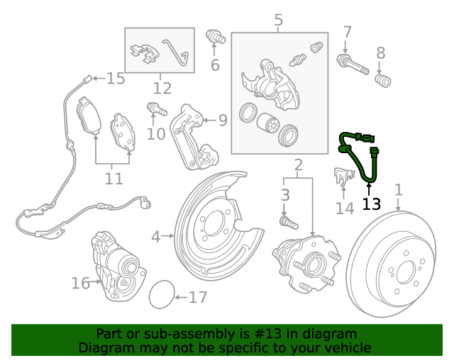 90947-02K00 - Brake Hydraulic Hose 2023-2024 Toyota Corolla ...