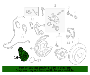 46310-33010 - Parking Brake Actuator - 2018-2021 Toyota | OEM Genuine Parts