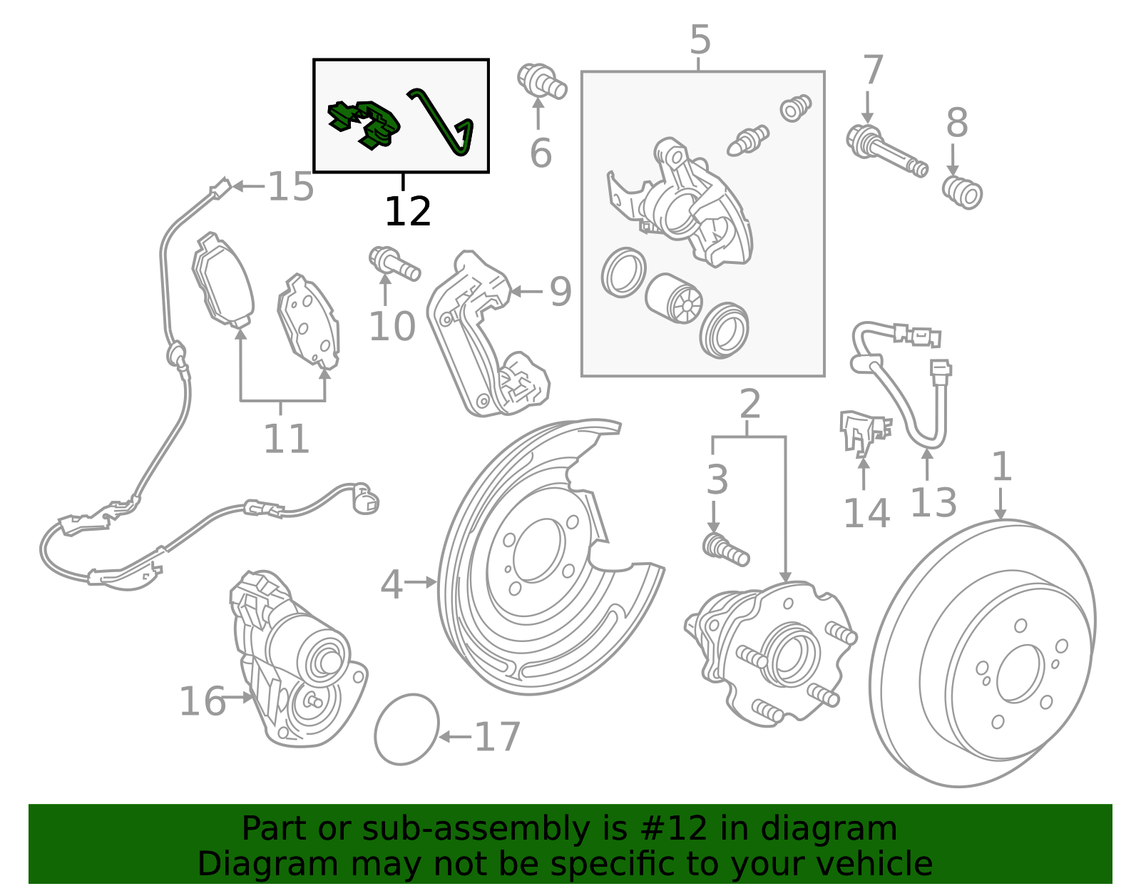 2019-2025 Toyota Disc Brake Anti-Rattle Clip Set 04948-12070 | Toyota ...