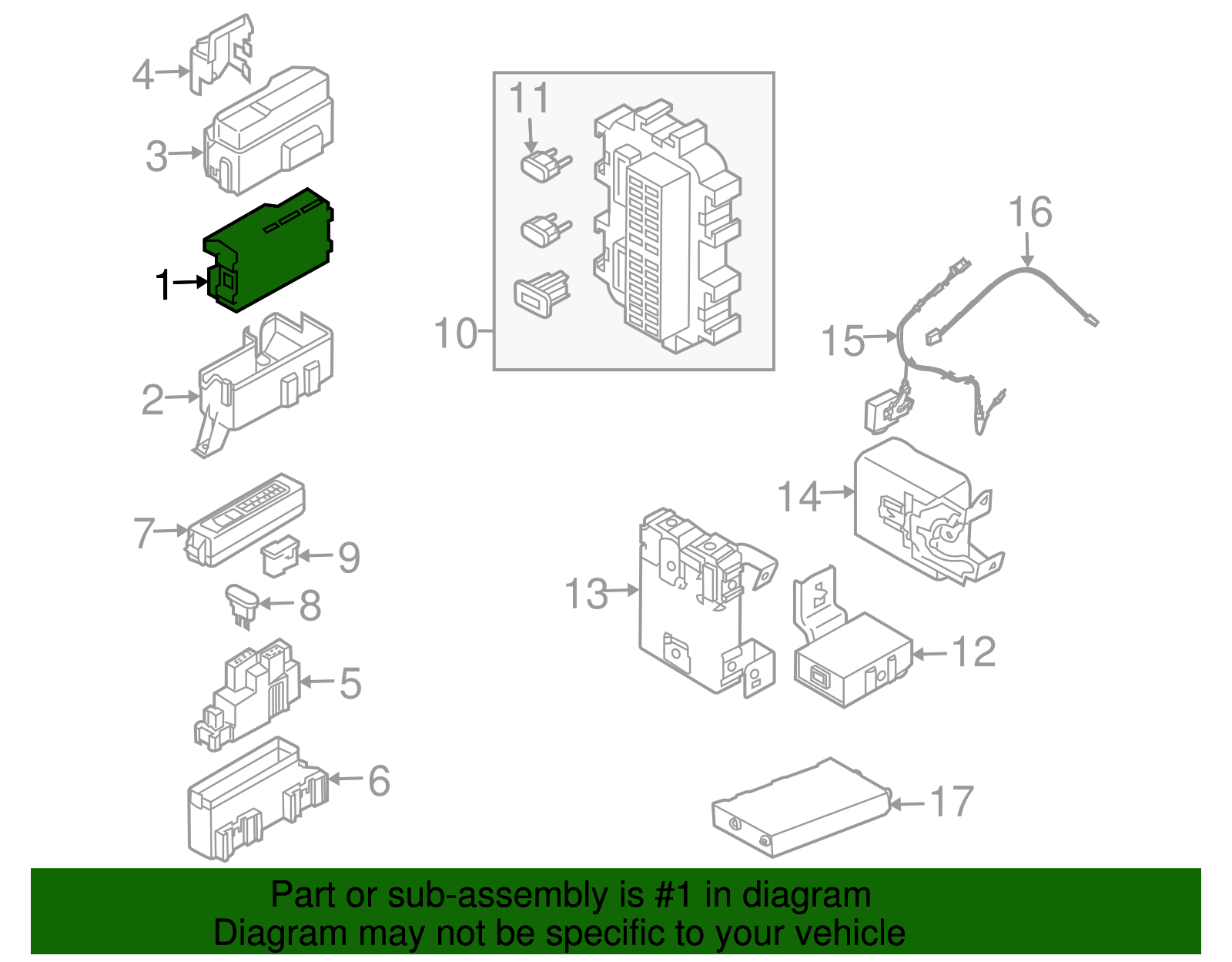 2004-2007 Nissan Murano Control Box 284B7-CA01A | Bill Kay Nissan Parts